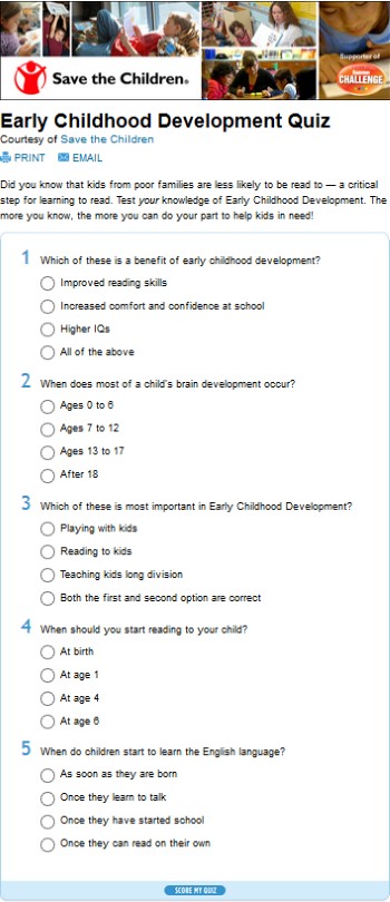 earlychildquiz - Children for Health